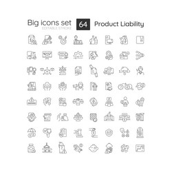 Customizable multicolor big icon set for product Vector Image
