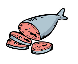 Fish meat Royalty Free Vector Image - VectorStock