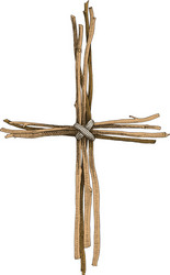 Hand jesus christ nailed to cross Royalty Free Vector Image