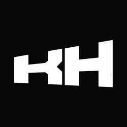 Hk logo monogram drops crown shape images design Vector Image