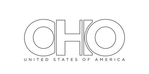 Ohio usa typography slogan design america logo Vector Image