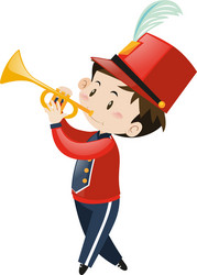 Boy marching band Royalty Free Vector Image - VectorStock