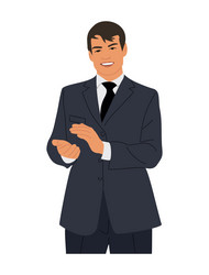 Man showing thumb up Royalty Free Vector Image