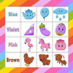 Learn primary colors color sorting activity Vector Image