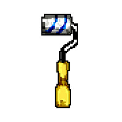 Roller paint roller paint game pixel art Vector Image