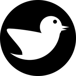 Twitter bird logo icon social media symbol Vector Image