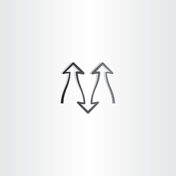 Squishy ascending arrow icon Royalty Free Vector Image