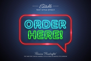 Colorful neon graphic style on brick textured Vector Image