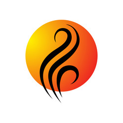 Heat wave symbol logo icon Royalty Free Vector Image