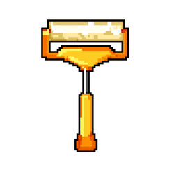 Roller paint roller paint game pixel art Vector Image