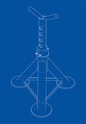 Axle stand isolated Royalty Free Vector Image - VectorStock