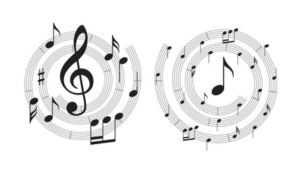Music Notes Spiral Vector Images (over 270)