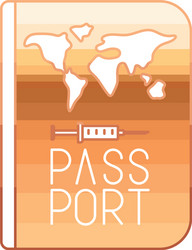 Golden medical passport icon Royalty Free Vector Image