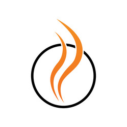 Heat wave symbol logo icon Royalty Free Vector Image