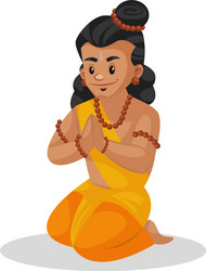 Indian lord rama cartoon character traditional Vector Image