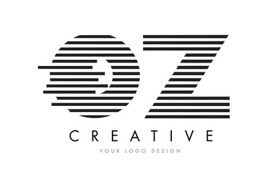 Creative colorful letters oz o z logo Royalty Free Vector