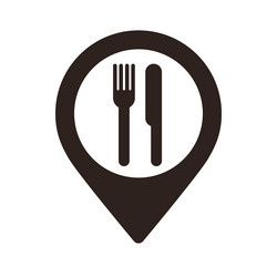 Restaurant map pin location gps Royalty Free Vector Image