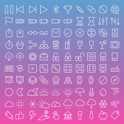 Thin line icons set Royalty Free Vector Image - VectorStock