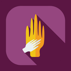 Flat modern design with shadow icons arm Vector Image