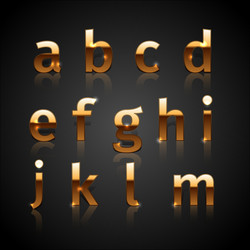 Golden characters collection Royalty Free Vector Image