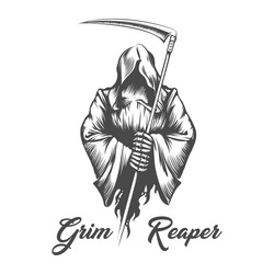 Grim Reaper Tattoo Stencil