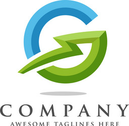Flash lightning bolt logo electric energy icon Vector Image