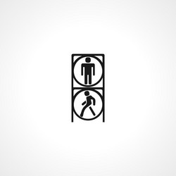 Pedestrian traffic lights icon traffic Royalty Free Vector