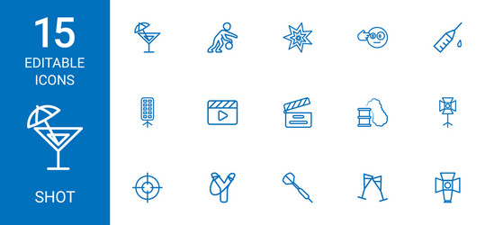 13 shot icons Royalty Free Vector Image - VectorStock