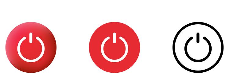 Turn power on off flat Royalty Free Vector Image