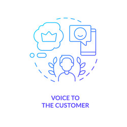 Voice to customer concept icon Royalty Free Vector Image