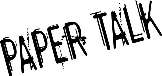 Paper talk rubber stamp Royalty Free Vector Image