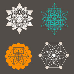 Star tetrahedron design Royalty Free Vector Image