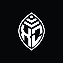 Xo logo monogram with triangle shape slice Vector Image