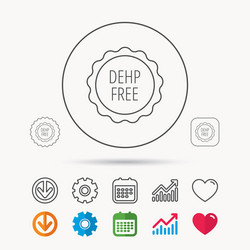 Dehp free icon non-toxic plastic sign Royalty Free Vector