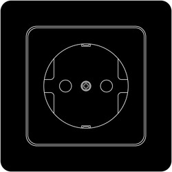 Outline plug socket simple design isolated Vector Image