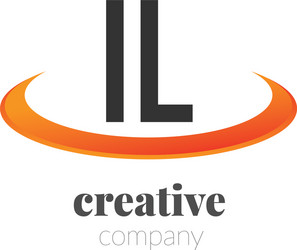 Initial letter li creative swoosh design logo Vector Image
