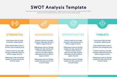 Swot-analysis template or strategic planning Vector Image