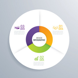 Circle element for infographic with 3 options Vector Image