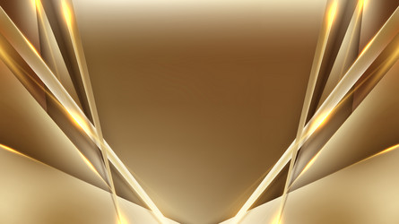 Abstract gold geometric triangle shape luxury Vector Image