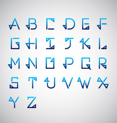 Alphabet design set-minimalist style Royalty Free Vector