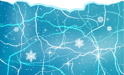 Freezy ice surface horizontal background natural Vector Image