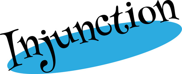 Injunction rubber stamp Royalty Free Vector Image