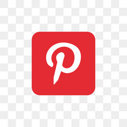 Pinterest social media icon design template Vector Image