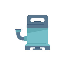 Machine pump icon flat water system Royalty Free Vector