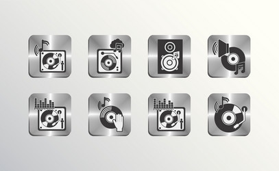 Variety music and dj icon set pack design Vector Image