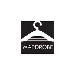 Wardrobe or fashion logo design with using hanger Vector Image