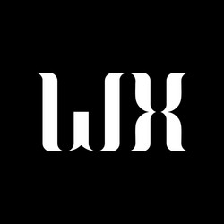 Xw logo x w design white letter xwx Royalty Free Vector