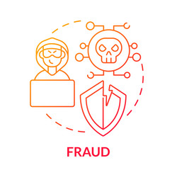 Scam and frauds blue gradient concept icon Vector Image
