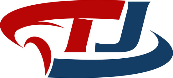 Letter t j Royalty Free Vector Image - VectorStock