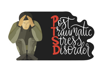 Ptsd post traumatic stress disorder Royalty Free Vector